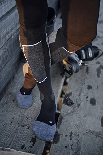 FALKE Men's SK4 Ski Socks, Merino Wool, Knee High, Light Cushion, Breathable Quick Dry, Winter Athletic Sock, Blue (Olympic 6940), 10.5-11.5, 1 Pair
