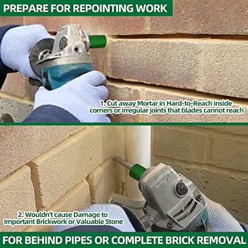 KURSTOL Diamond Mortar Raking Bit - 5/16" x 1" with 58-11 Thread for Brickwork Joint Mortar Removal Masonry,Stone,Concrete Angle Grinder Bit