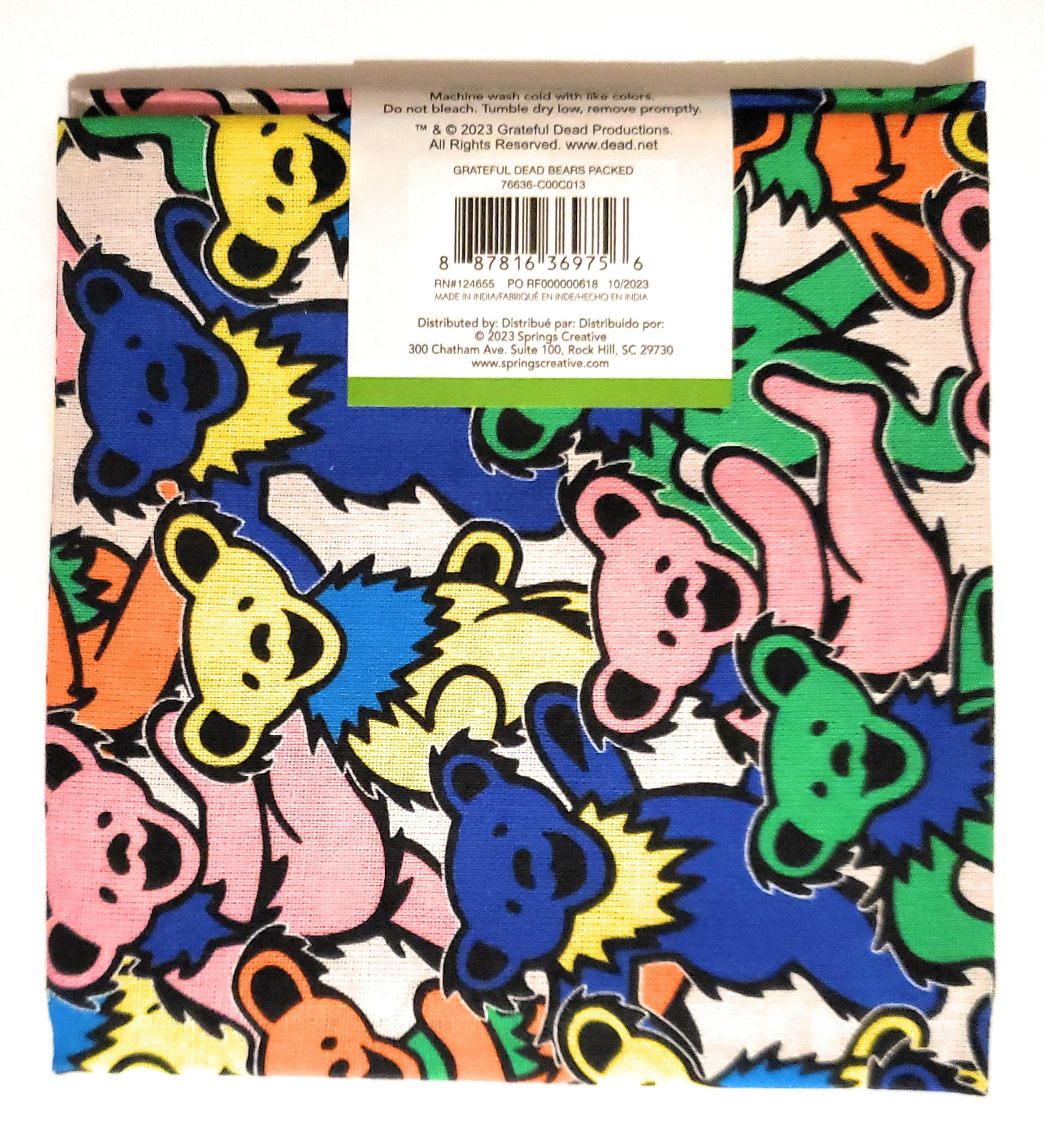 Owsley's Dancing Bears - Return to The 60's - Fat Quarter by Springs Creative - 18 x 22