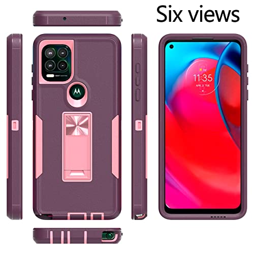 MDCN Military Grade Moto G Stylus 5G Case 2021 - Purple, HD Screen Protector, Magnetic Kickstand, Car Mount, Heavy Duty Protection
