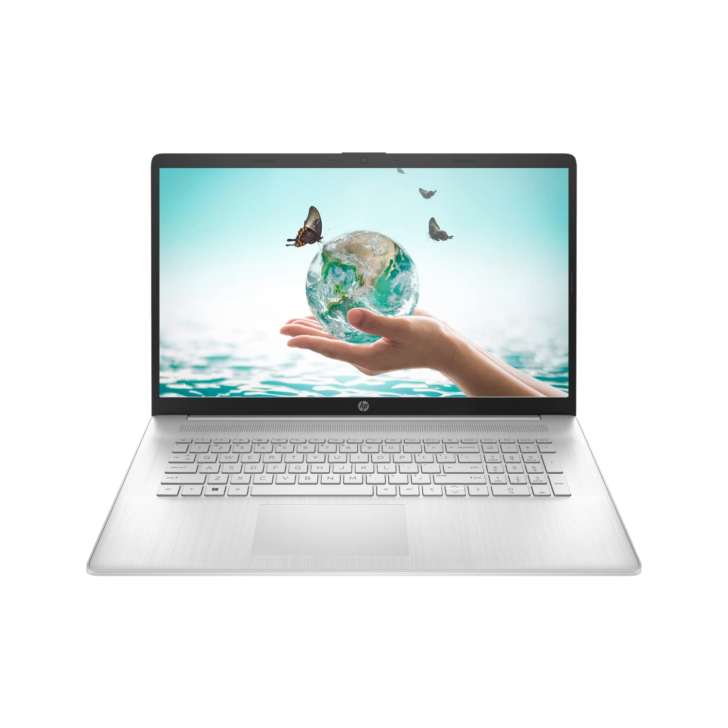 HP 17t Laptop Intel Core i5 12th Gen, 16 GB RAM, 512 GB SSD, Win 11 Home, 17.3" HD+ Touchscreen, Natural Silver, 3 Cell Battery, 64 GB TW flashdrive