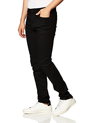 Southpole mens Flex Stretch Basic Twill and Rinse Denim Pants Jeans, Black Skinny, 34W x 32L US