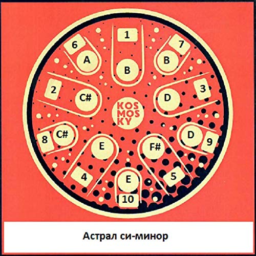 Tank Drum Kosmosky 12" (30 cm) KSY-5"Circles on fields" B minor/Hand Pan/Steel Drum/Tongue drum/Singing bowl