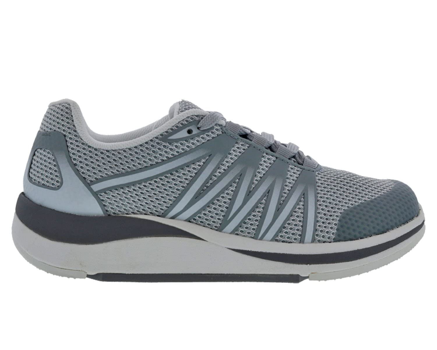 Drew Women's Balance Comfortable Athletic Sneakers with Arch Support - Women's Wide Extra Wide Shoes Grey Mesh Combo 7 WW US