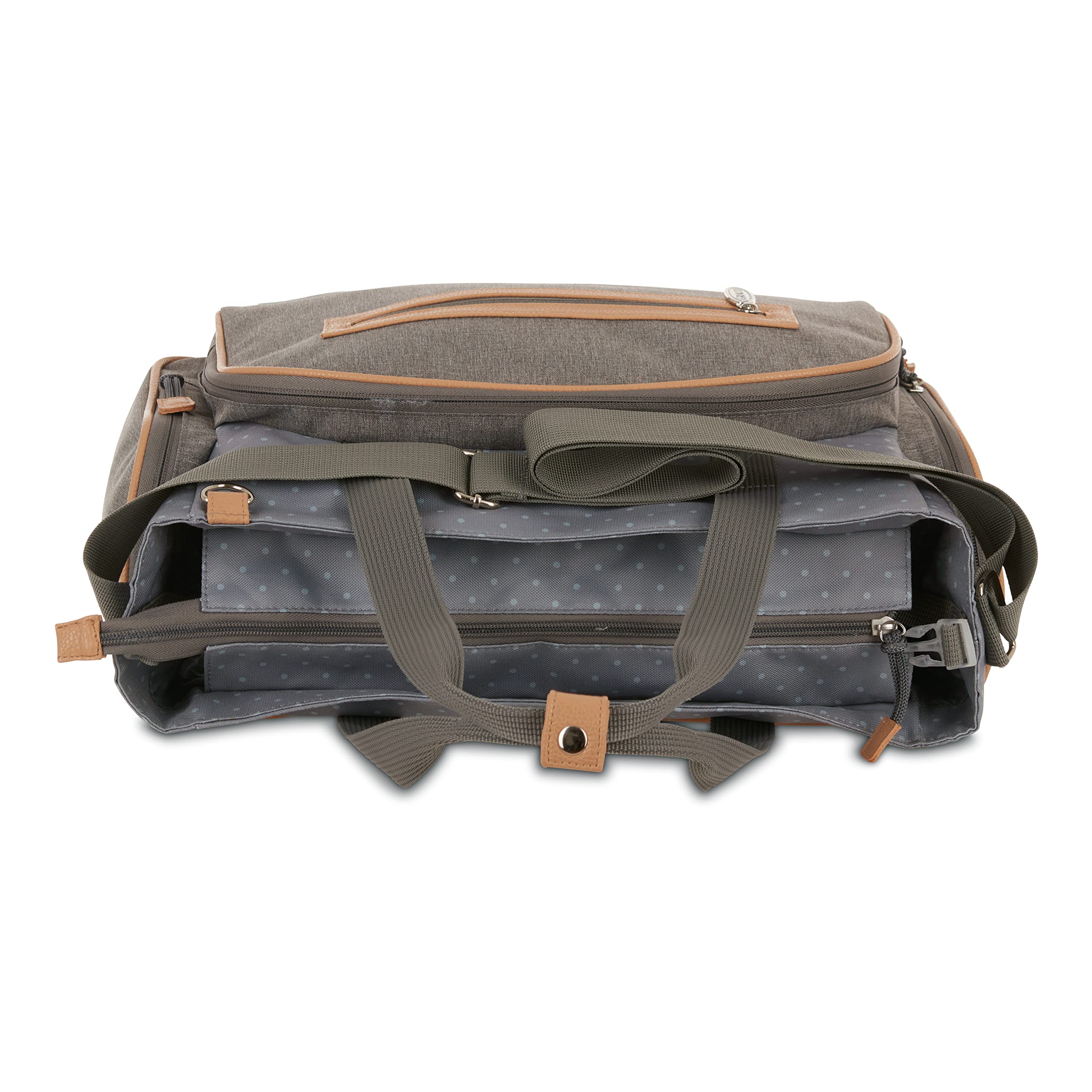 Graco Unisex Baby Diaper Bag Backpack and Tote with Changing pad, Canvas and PU, Large
