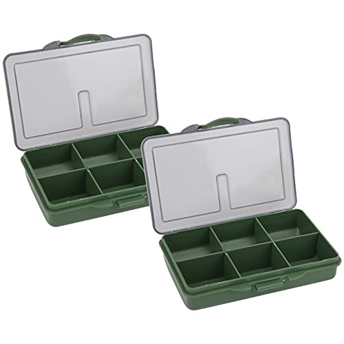 Eulbevoli Tackle Storage Box, Sturdy and Durable Fine Workmanship Bait Storage Case for Fishing Tackle Accessories(6 Cells)
