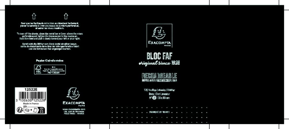 Exacompta FAF Metal Desk Pad for Home or Office, 200 White 70g Micro-Perforated Sheets, Blank or Dots. Non-Slip Backing, Three Sizes. Refills Available. (Dots Refill - 4 x 6 1/4)