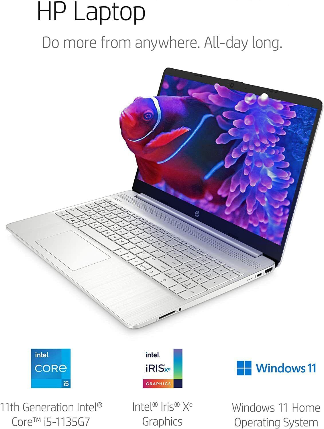 HP 2024 15.6 inch FHD Display Laptop, Intel Core i5-1135G7 up to 4.2GHz (Beats i7-1065G7), 16GB RAM, 512GB SSD, Intel Iris Xe Graphics, Webcam, WiFi, Bluetooth, with Gaming Mouse, Windows 11 Home