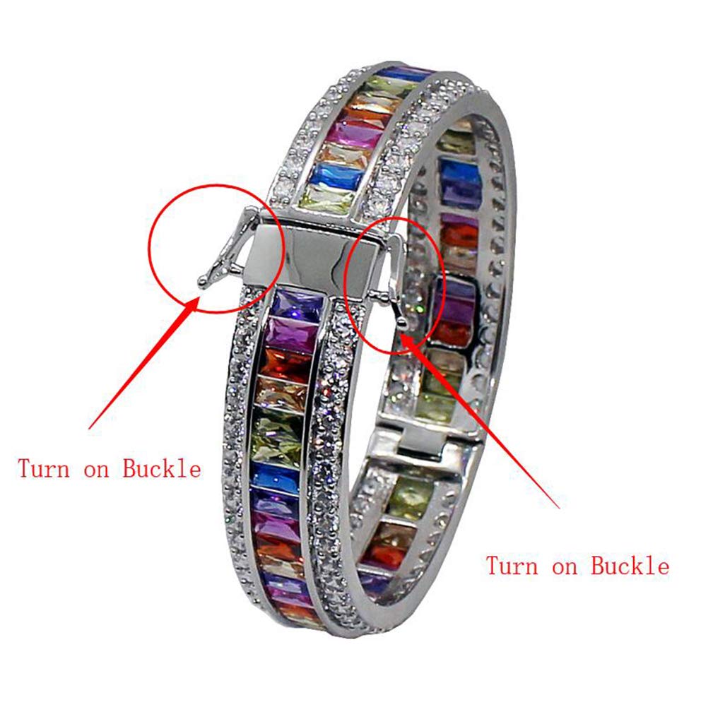Women Amethyst Bracelets Garnet Ruby Blue Sapphire Tennis Bracelet Bridal Girl Girlfriend Jewelry