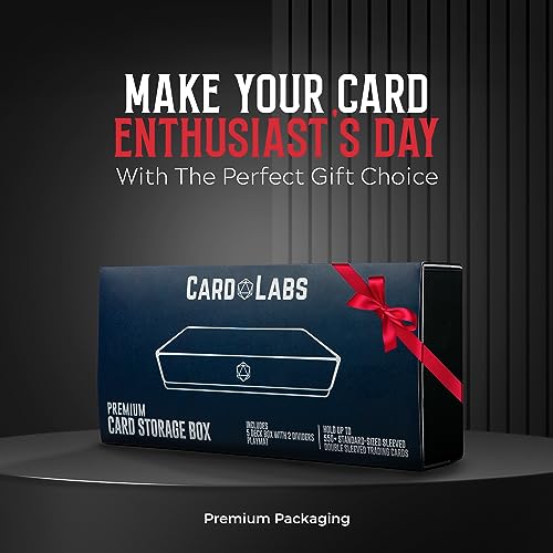 Premium Trading Card Game Deck Storage Box with 5 Deck Box, 1 Playmat, 10 Dividers, Holds 1200+ Cards, Tcg/Mtg Deck Box/YugiOh Deck Box/Pokemon Deck Box/Baseball Card Storage, PU Leather (Black)