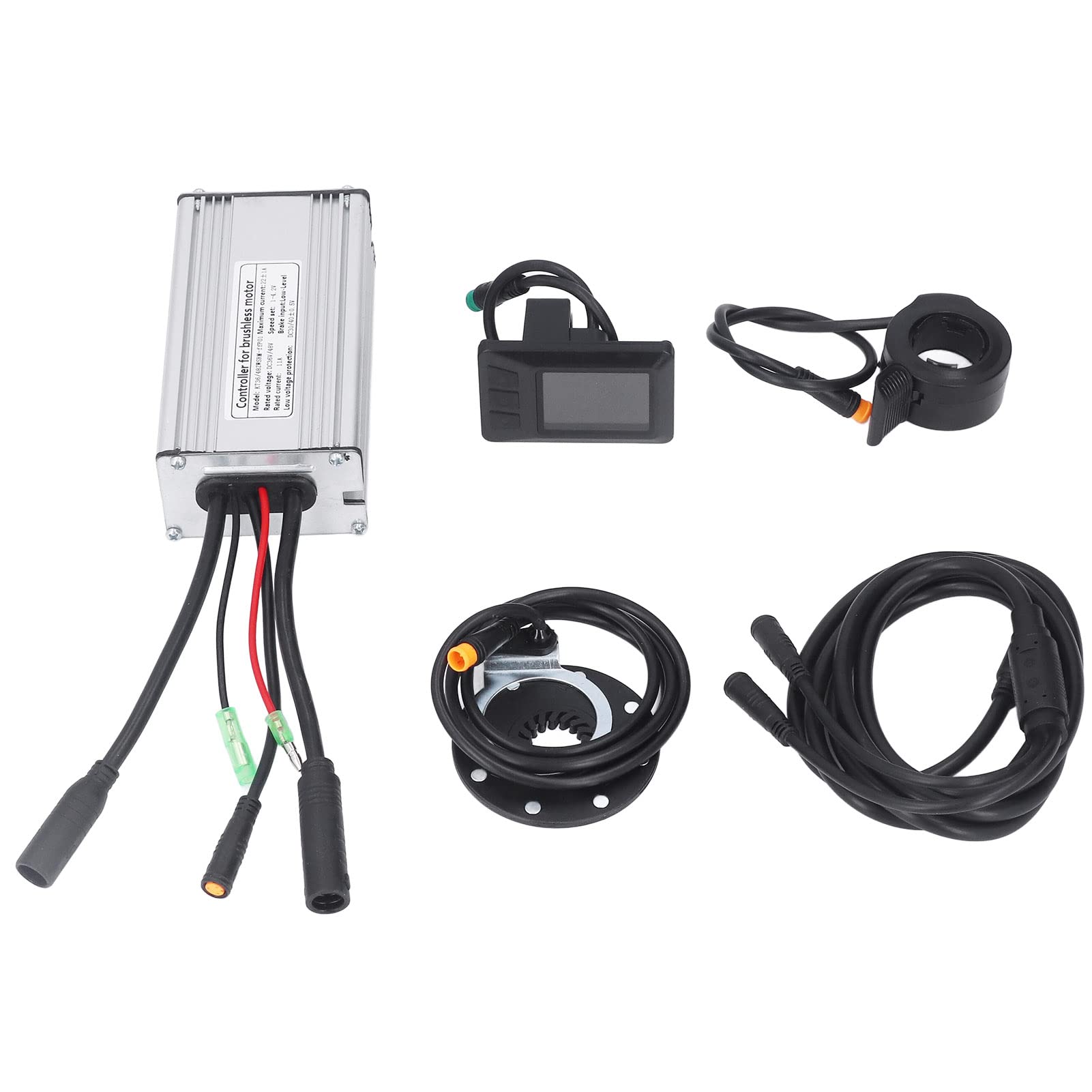 Electric Conversion Kit,36V 48V 500W Brushless Motor Controller Kit with LCD7C Display 1 to 2 Connecting Line for Electric Vehicles and Scooters