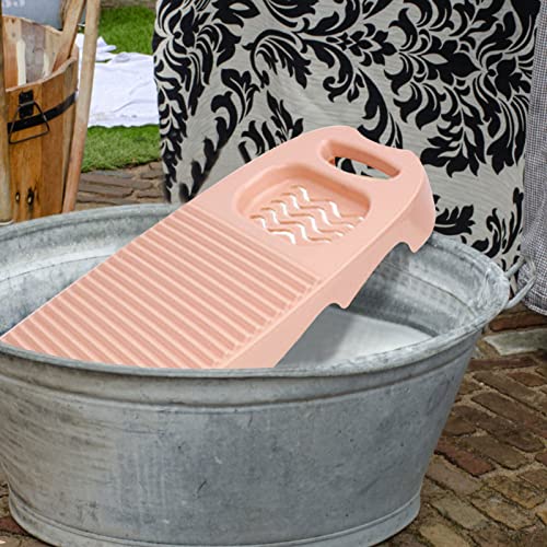 Jocyshop Plastic Washboard Laundry Board, Household Hand Washing Board for Laundry, Washboard for Hand Washing Clothes, Washboard for Laundry, Pink, 17.7 x 7.8 inches