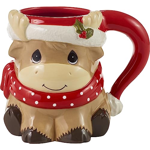 Precious Moments Merry Christmoose Ceramic Mug | Moose Christmas Mug | Holiday Kitchen Decor & Gifts