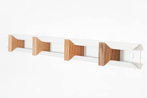 LINENVIBE Wall Hooks for Hanging, Towel Racks for Bathroom, Coat Hooks Wall Mounted (White Matte)