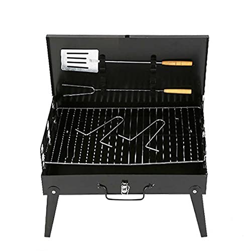 RJMOLU Portable BBQ Foldable Barbecue Grills for 3-5 Person, Outdoor Garden Charcoal Barbeque Burner Oven in Patio Party Cooking Picnic