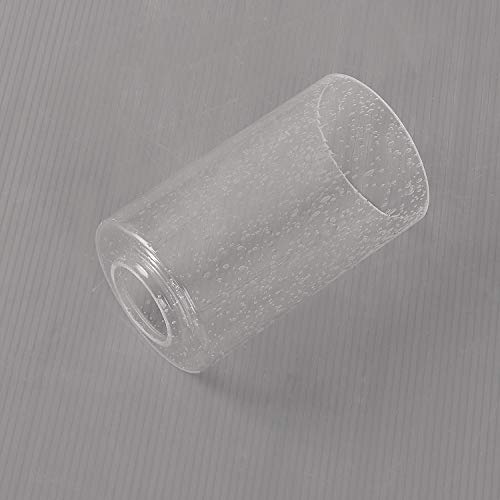 Voguad Seeded Glass Lamp Shade 3 Pack, Clear Cylinder Glass Shade for Light Fixture Replacement Globe for Pendant Light Wall Sconce Chandelier, 1 5/8 inch Fitter