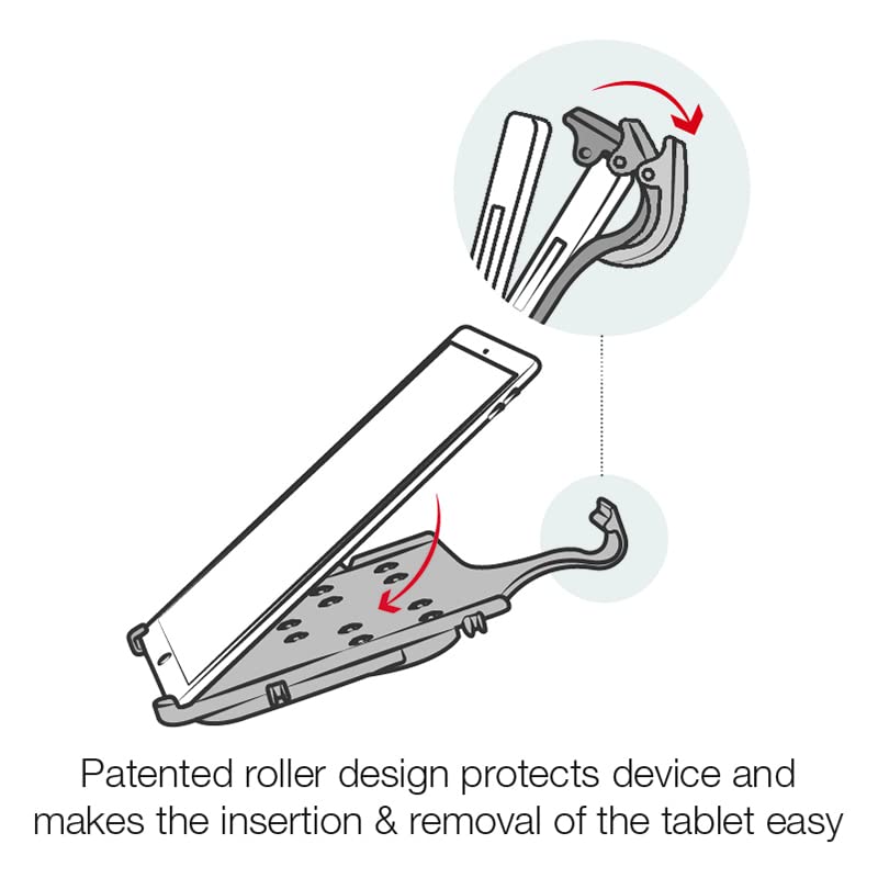 RAM Mounts EZ-Roll'r Cradle for Apple iPad Mini 6 RAM-HOL-AP36U Compatible with RAM B 1" and C 1.5" Size Round Ball Bases