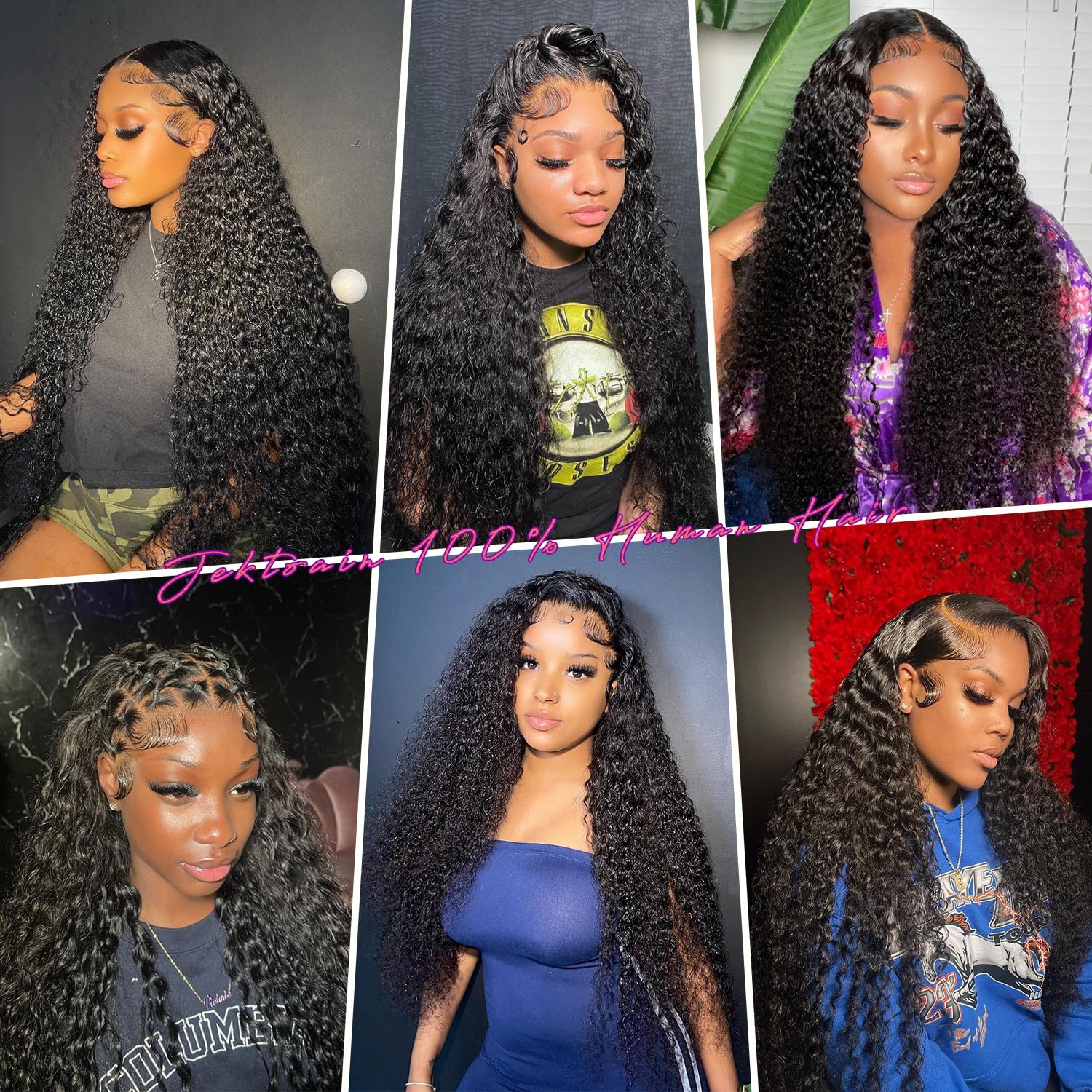 Jektoain 13x4 Deep Wave Wig (13x4 Deep Wave Lace Wig, 18 Inch)