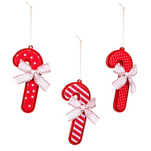 Mini Christmas Tree Decoration Kits, Red Felt Christmas Tree Ornament Kits, Christmas Tree Decoration Includes Hanging Stockings Cane Glove for Christmas Tree Decorations Wynott