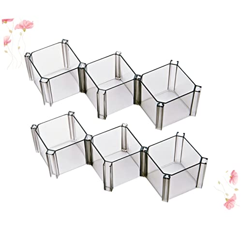 Zerodeko Desk Drawer 12 Pcs Plastic Organizer Box Underwears Storage Box Desk Storage Holder Desk Storage Box Storage Container Bra Sock Travel Grey Partition Socks Storage Container