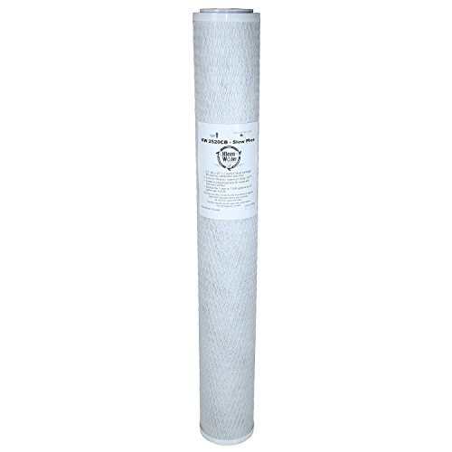 KleenWater KW2520CB-SlowPhos 2.5" x 20" Filter Compatible with Aquios RCFS220, Replacement Carbon Block Water Filter Cartridge, Set of 3