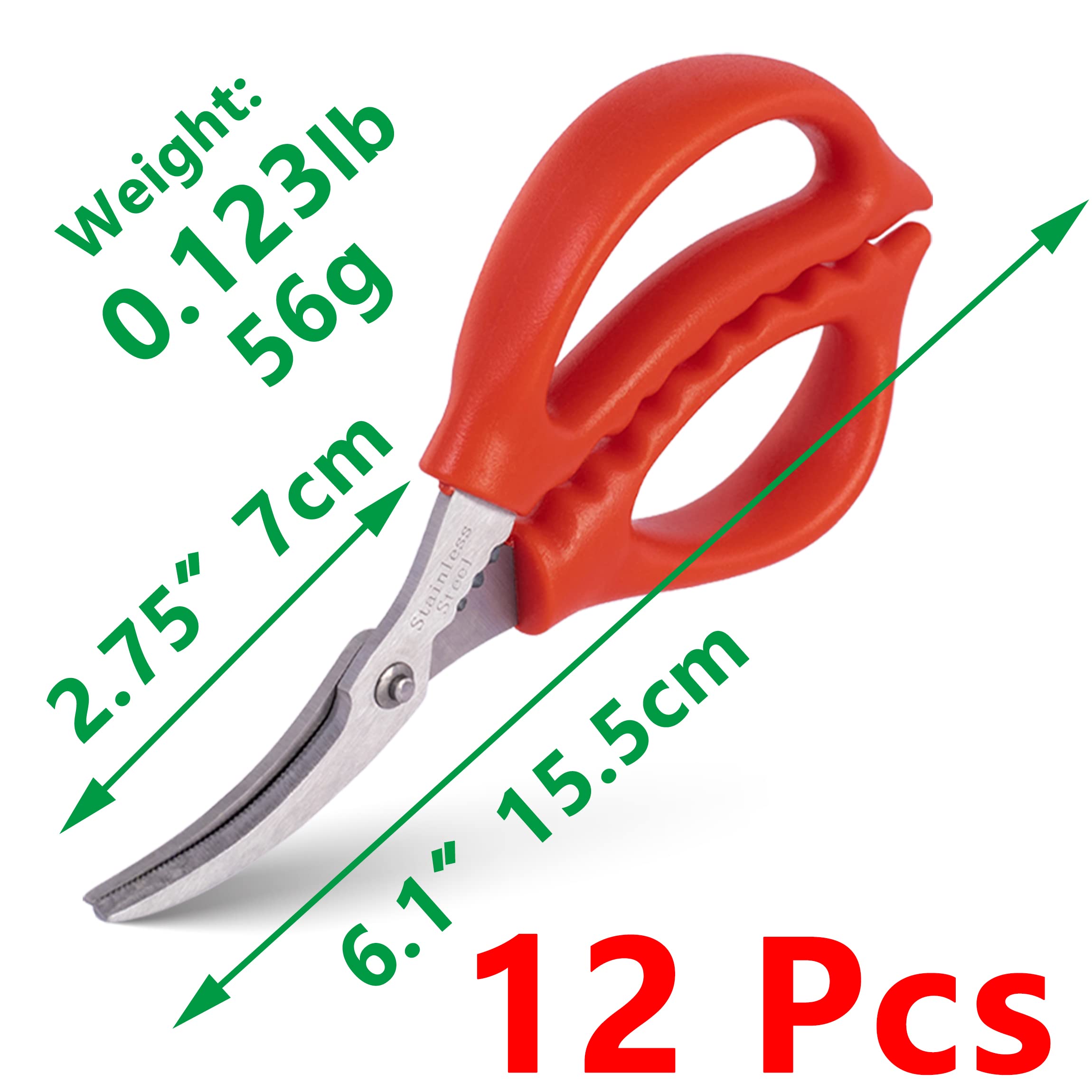kitchen Seafood Scissors,Crab Lobster Leg Crackers and Seafood Tools for Lobster, crab, shrimp, vegetables and other cutting work 6.1 inch (Quartz Pink 12)