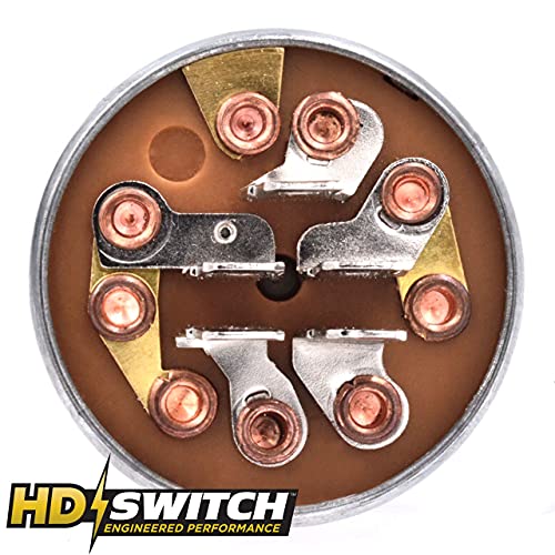 HD Switch Starter Ignition Switch, 4 Position, Replaces Miller Welder 217680 & 207073 Includes Handle Lever & Dust Shield Grommet System