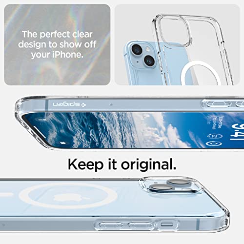 Spigen Ultra Hybrid (MagFit) [Anti-Yellowing Technology] Designed for iPhone 14 Plus Case (2022) - White