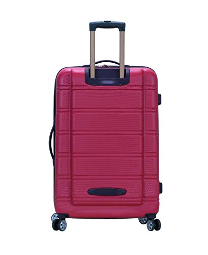 Rockland Melbourne Hardside Expandable Spinner Wheel Luggage, Magenta, 2-Piece Set (20/28)
