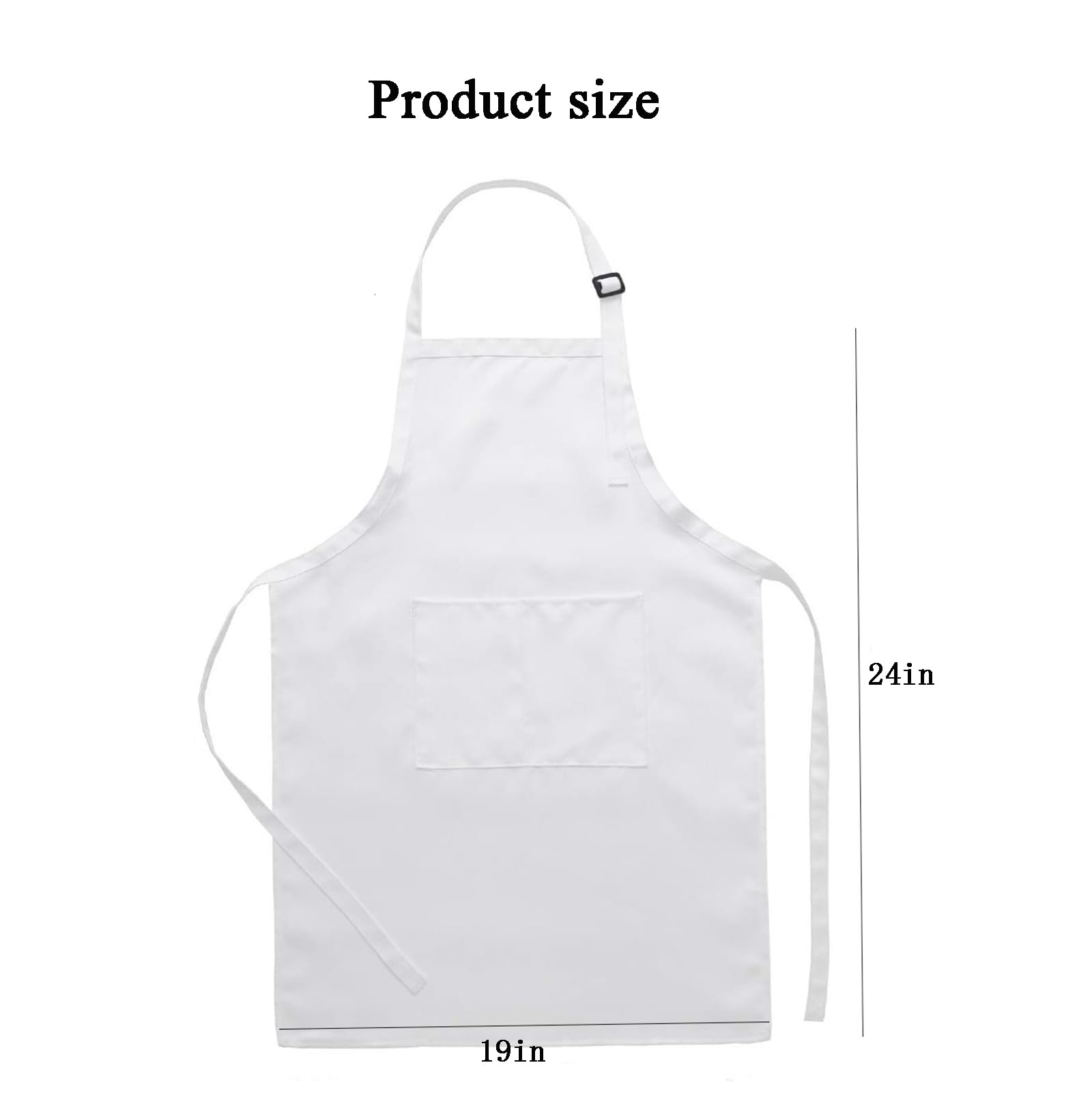 Hovoten Kids Chef Hat And Apron Set For Cooking Baking Painting,Adjustable Kids Aprons And Chef Hats Set,Chef Costume,White,4-17 Year