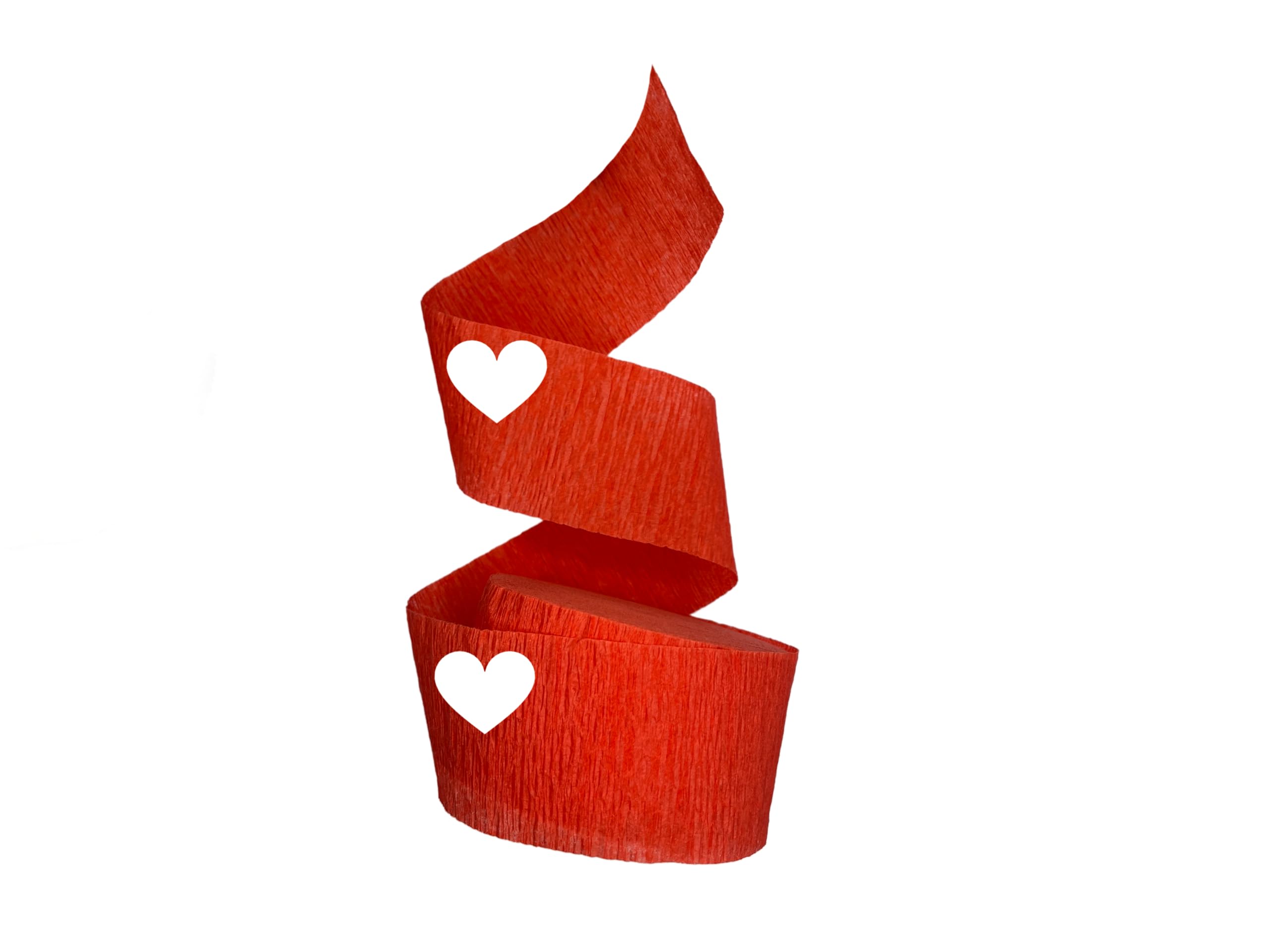 Red and White Crepe Paper Streamers (2 Rolls Each Color) MADE IN USA!