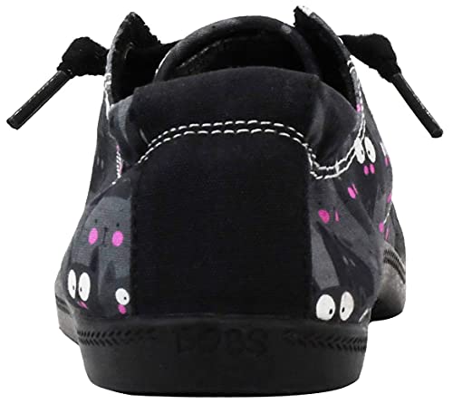 Skechers BOBS Women's Beach Bingo-Kitty Pack Sneaker, Black/Black, 8.5 M US