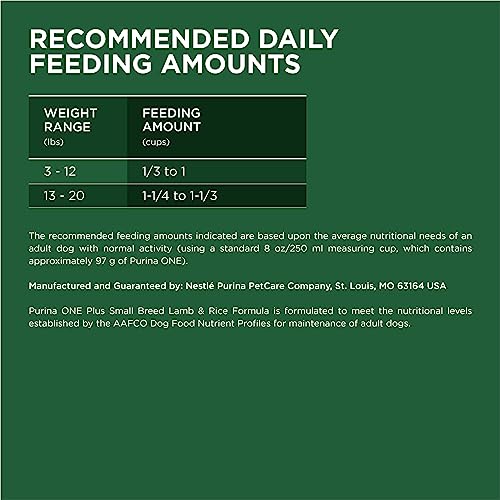 Purina ONE Plus Small Breed Lamb and Rice Formula Dry Dog Food - 15 lb. Bag