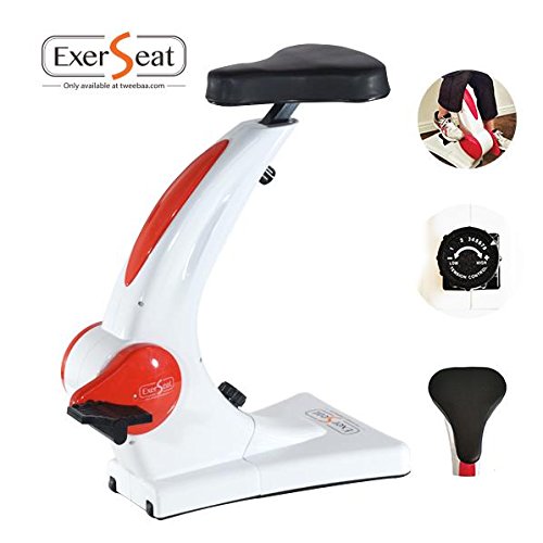 ExerSeat - Compact Hands Free Stationary Exercise Bike is Easy and Fun to Use.