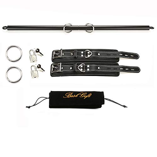 exreizst Expandable and Adjustable Spreader Bar Sports System Set, Black (Black)