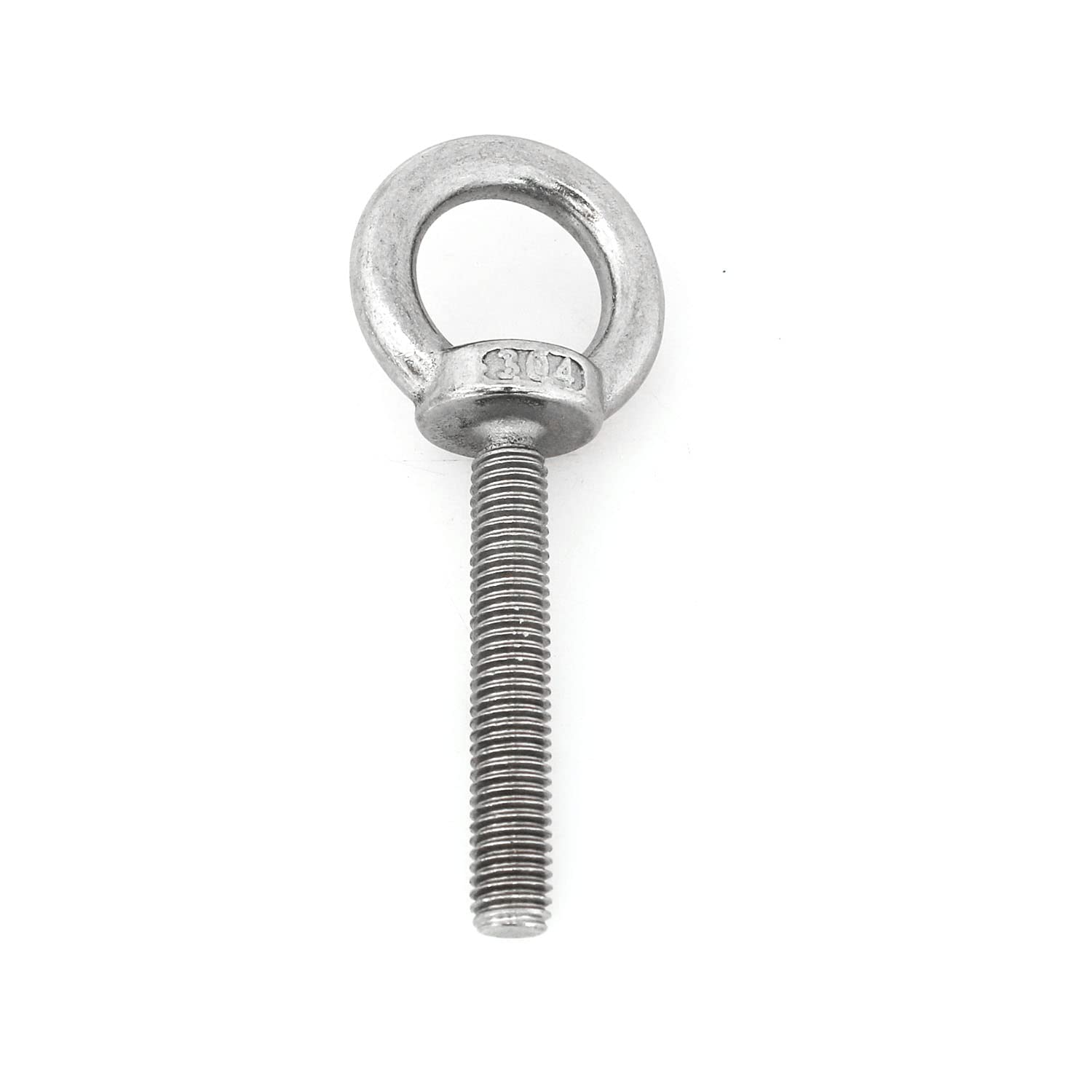heyous 2pcs Stainless Steel Eye Bolt Kit M8x50mm Male Thread Machinery Shoulder Lifting Ring Eye Bolt with Washers
