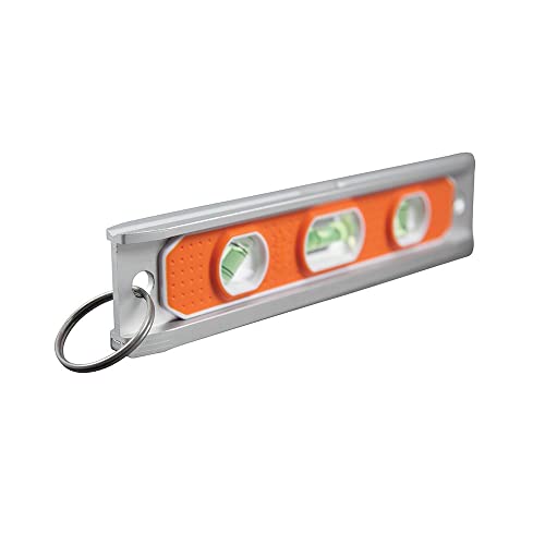 Klein Tools 9319RETT Level, 9-Inch Magnetic Aluminum Torpedo Level with 0/45/90 Degree Vials and V-groove, Tapered Nose