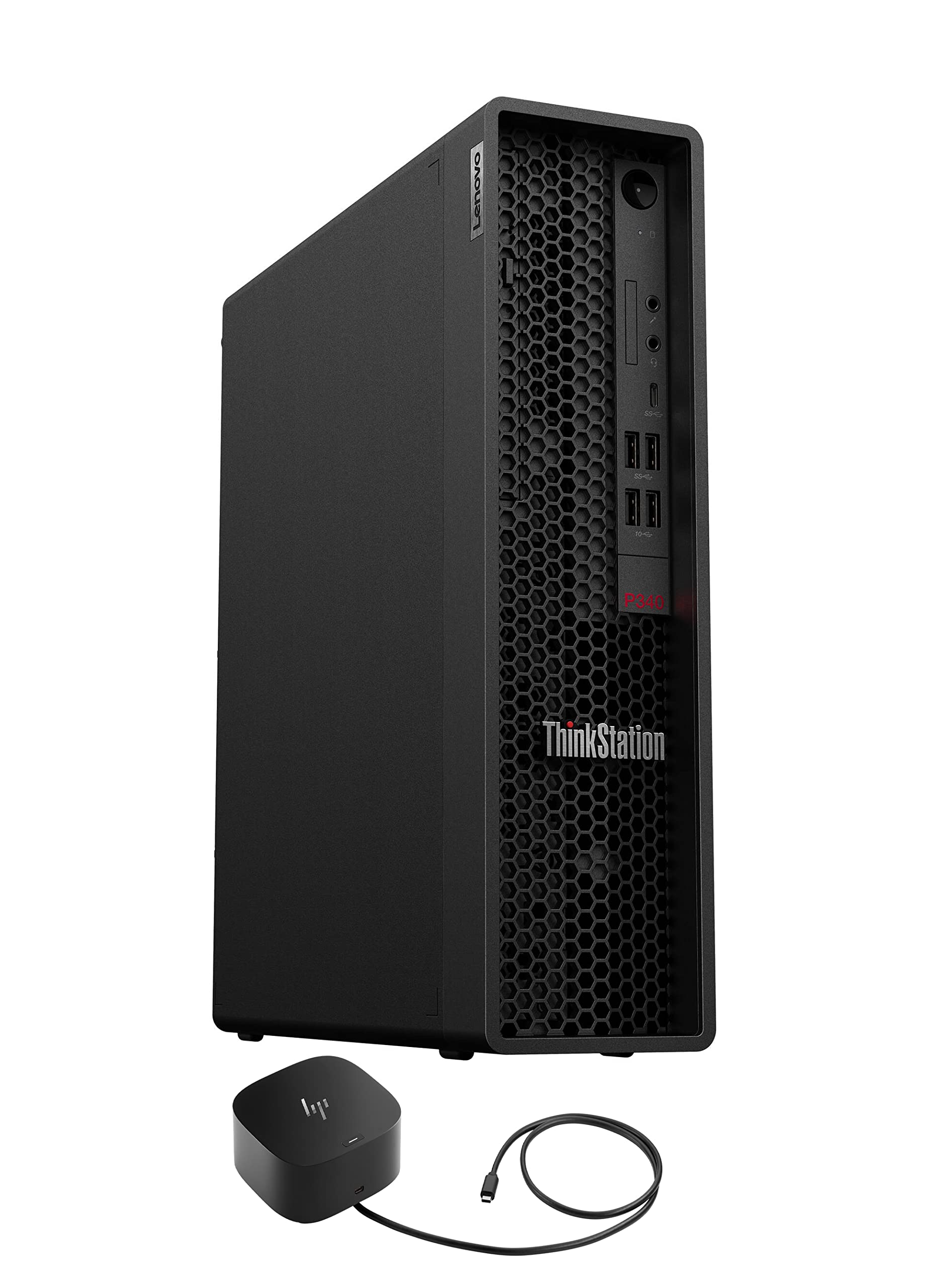 Lenovo ThinkStation P340 SFF Home & Business Mini Desktop (Intel i5-10500 6-Core, 64GB RAM, 256GB SATA SSD, Intel UHD 630, USB 3.2, Display Port, SD Card, Optical Drive, Black, Win 11 Pro)