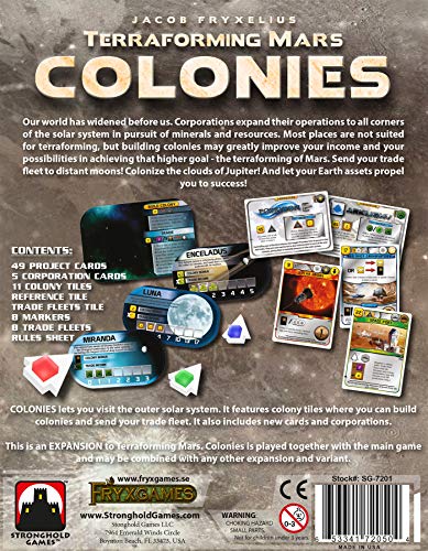 Terraforming Mars The Colonies by Stronghold Games, Strategy Board Game