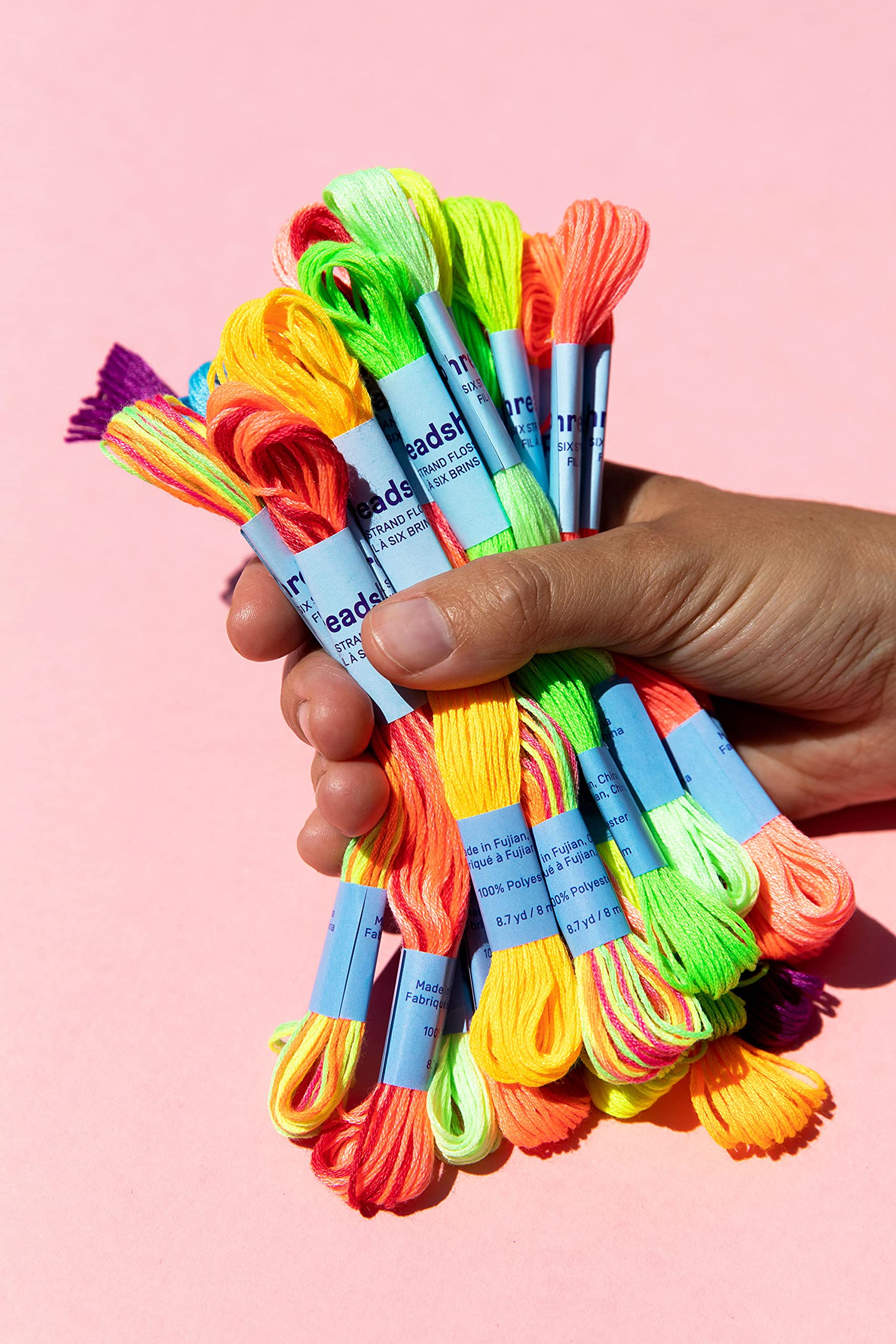 DMC PRISM-NEON Prism 6-Strand Floss Pack 8.7 yd, Neon, Pack of 24