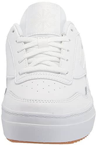 Reebok women's Club Memt Sneaker, White/True Grey/Rubber Gum, 8 US