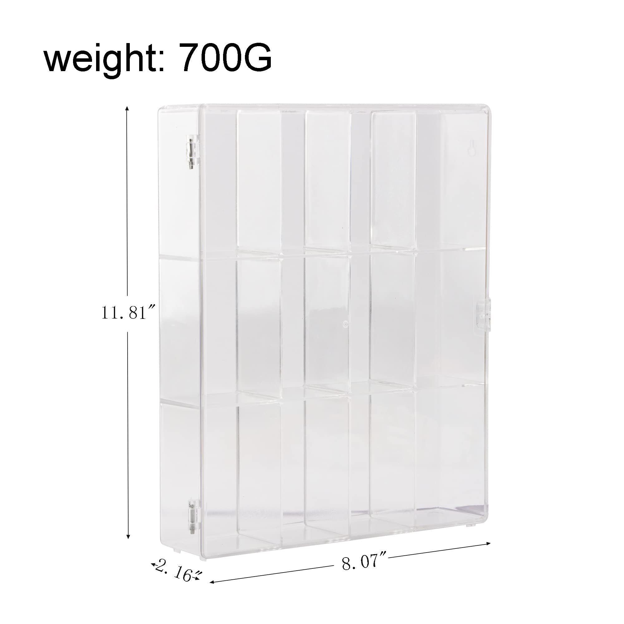 Door-Mounted Mini Funko Pop Figures Case, Acrylic Display Case for Mini Funko Pop Figures, Funko Pop Case Storage Organizer, Clear Storage Box Cabinet Organizer for Mini Toys(Rectangular)