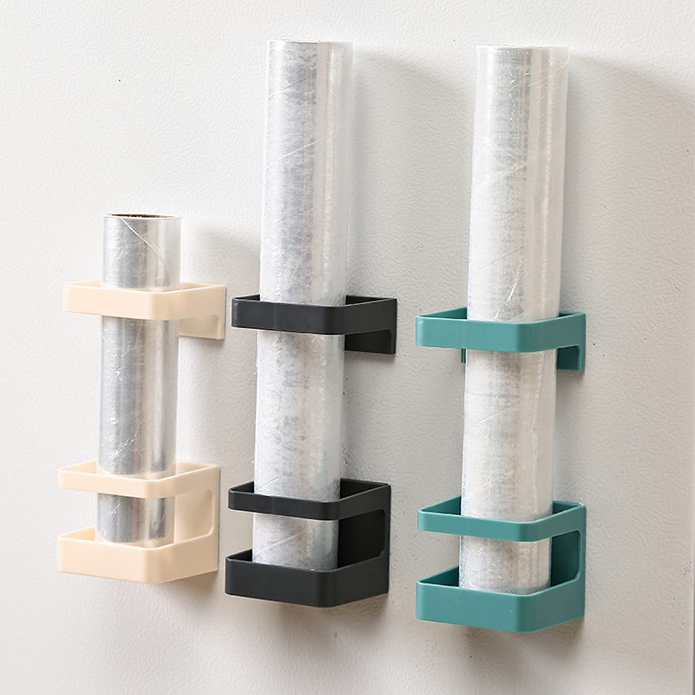 Teensery 2 Pcs Self-Adhesive Wall Mounted Umbrella Holder Multi-Purpose Storage Organizer for Wall Door (Dark Grey, Beige)