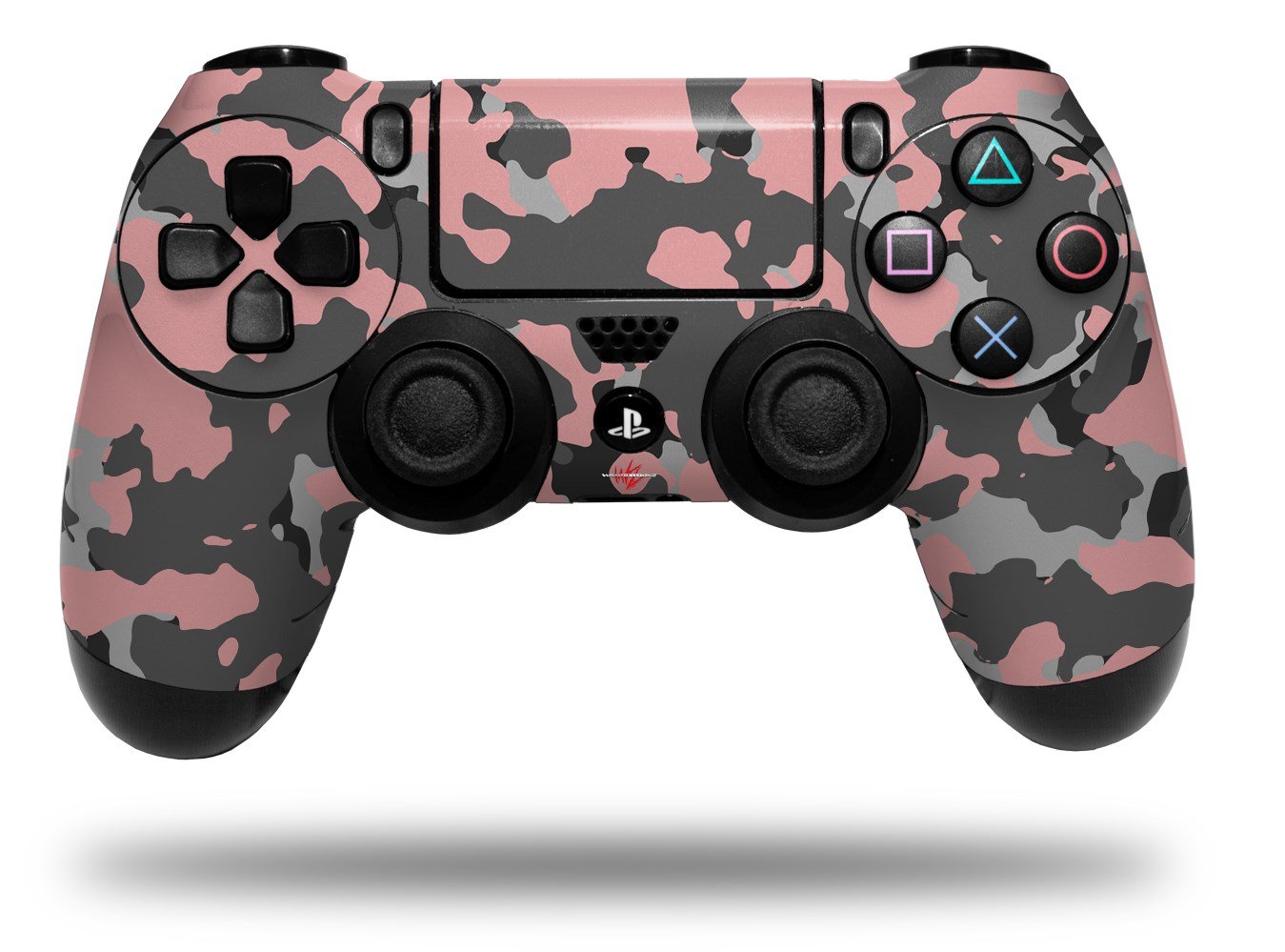WraptorSkinz Skin Compatible with Sony PS4 Dualshock Controller PlayStation 4 Original Slim and Pro WraptorCamo Old School Camouflage Camo Pink (Controller NOT Included)