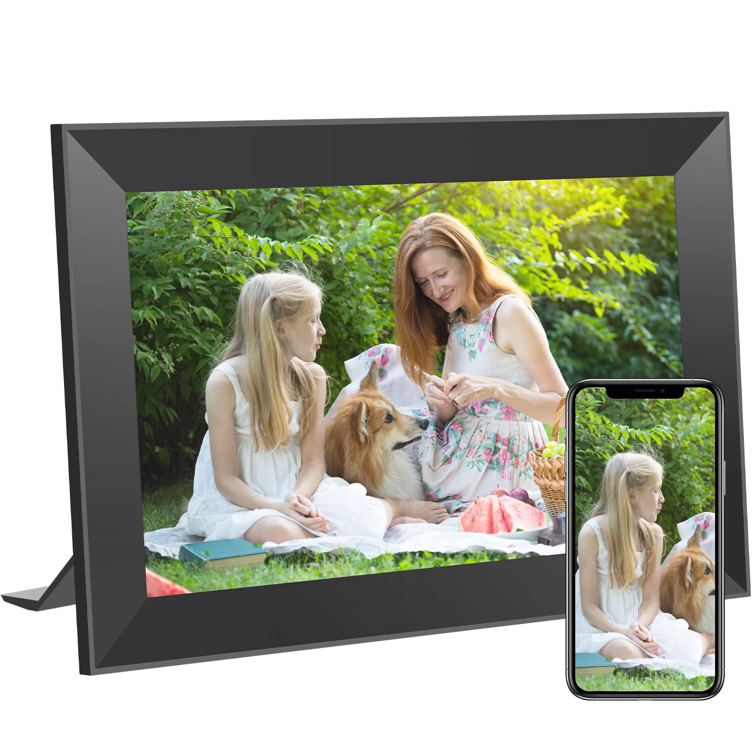 Kodak 10.1 Inch Smart WiFi Digital Picture Frame 1280x800 Touch Screen,Auto-Rotate, Built in 16GB Memory, Share Moments Instantly via Kodak App from Anywhere (10.1 inch Black)
