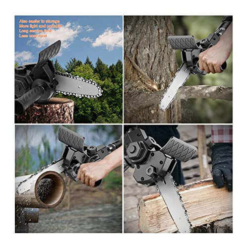 ELSOON 4 Inch Electric Drill Modified to Electric Chainsaw Tool, Portable Drill Saw Attachment, Electric Chainsaws Accessory Practical Modification Tool for Woodworking Cutting Tool