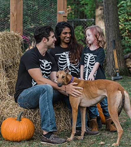 Skeleton Rib Cage | Jumbo Print Novelty Halloween Costume Ladies' T-Shirt-Ladies,M Black