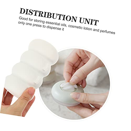 LEUYA 4 Sets Bottle Type Jars Multi-Function Use with Empty Cosmetic Dispensers Case Nail Daily Press of Accessory White Cases Toiletries Pump Dispenser Containers Shampoo Sample