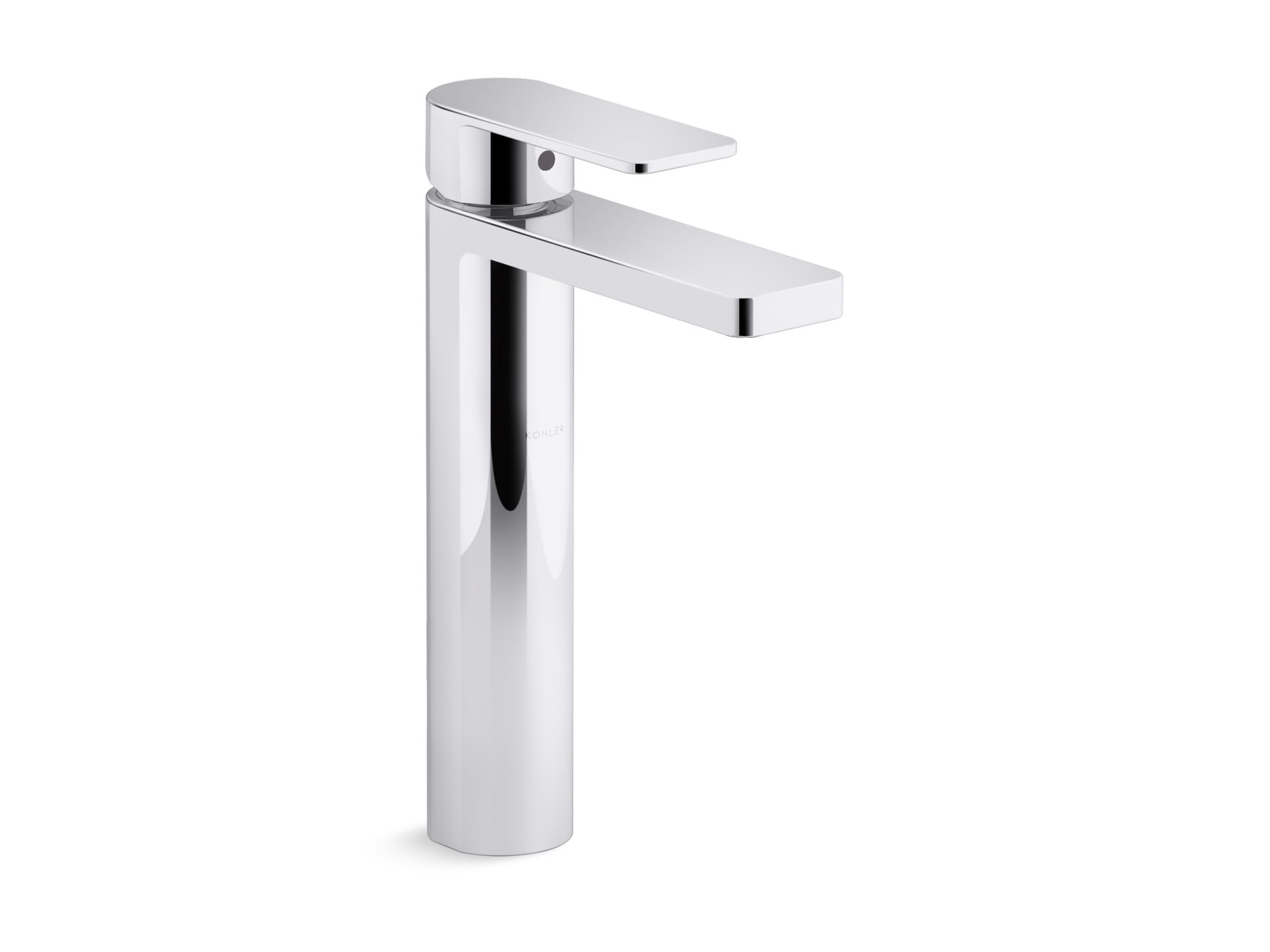Kohler K-23475-4N-2MB Parallel Tall Single Handle Bathroom Sink Faucet, 5 GPM, Vibrant Moderne Brushed Brass