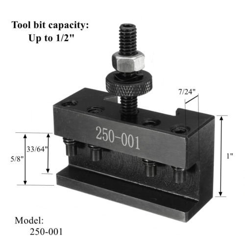 LLDSIMEX 2PC SETS 250-001 0XA Quick Change Tool, Turinng Tool Holder Steel Material 1# HOLDER